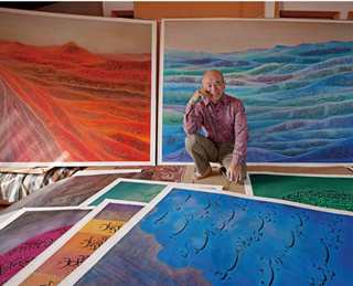 Japanese Muslim brings life to Arabic calligraphy